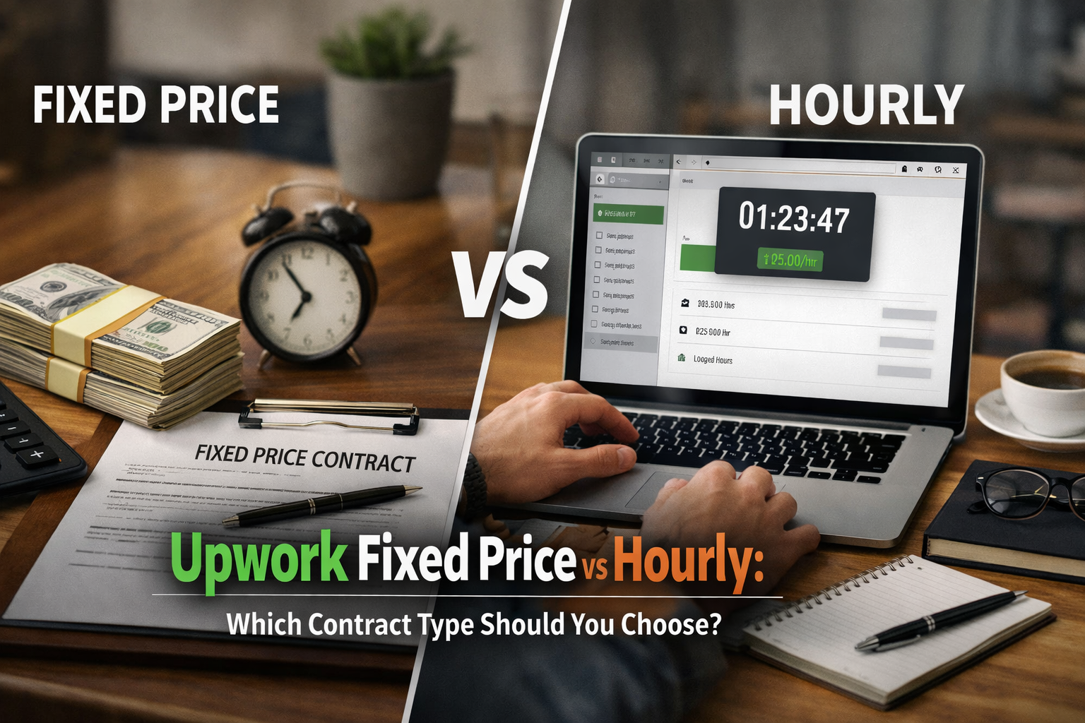 Upwork Fixed Price vs Hourly Contracts Explained (2026)
